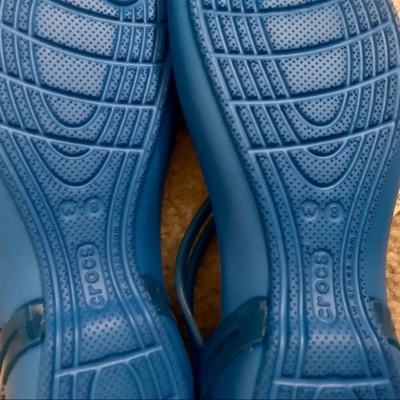 CROCS | Shoes | Rare Crocs Womens Blue Isabella Tstrap Strappy Sexy ...